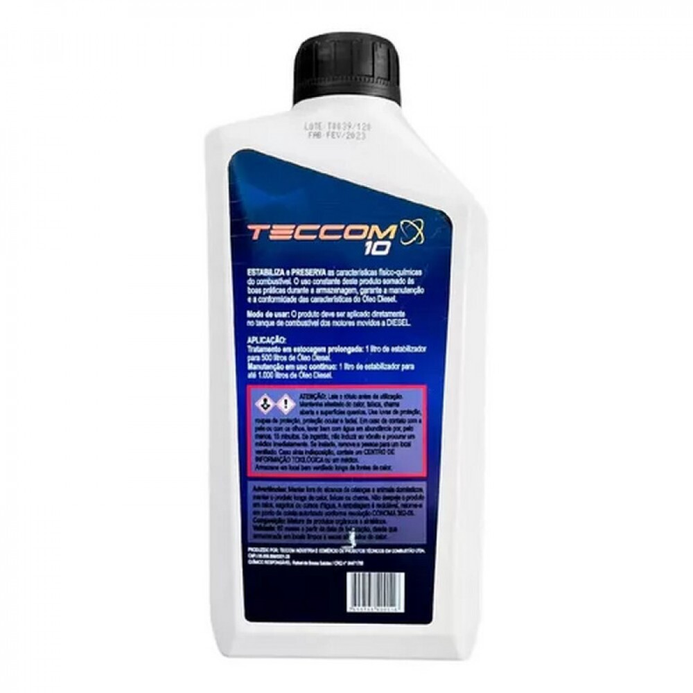 Aditivo Estabilizador de Oleo Diesel 1 Litro - Teccom10
